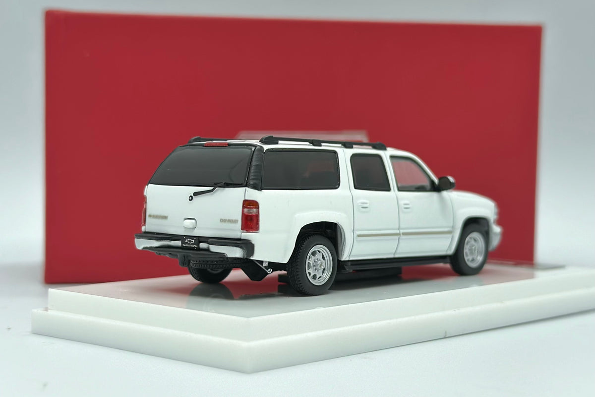 MK Miniatures 1/64 Chevrolet Suburban 2003 - White – 20KM Diecast