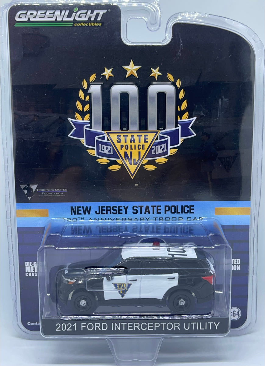 Greenlight 1/64 2021 Ford Police Interceptor Utility- New Jersey State ...
